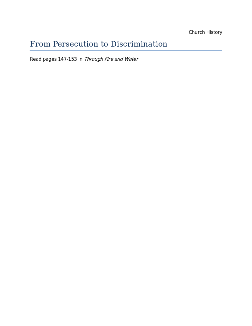 From Persecution To Discrimination - The Dock for Learning