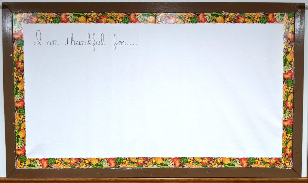 I am thankful for... Bulletin board idea - The Dock for Learning