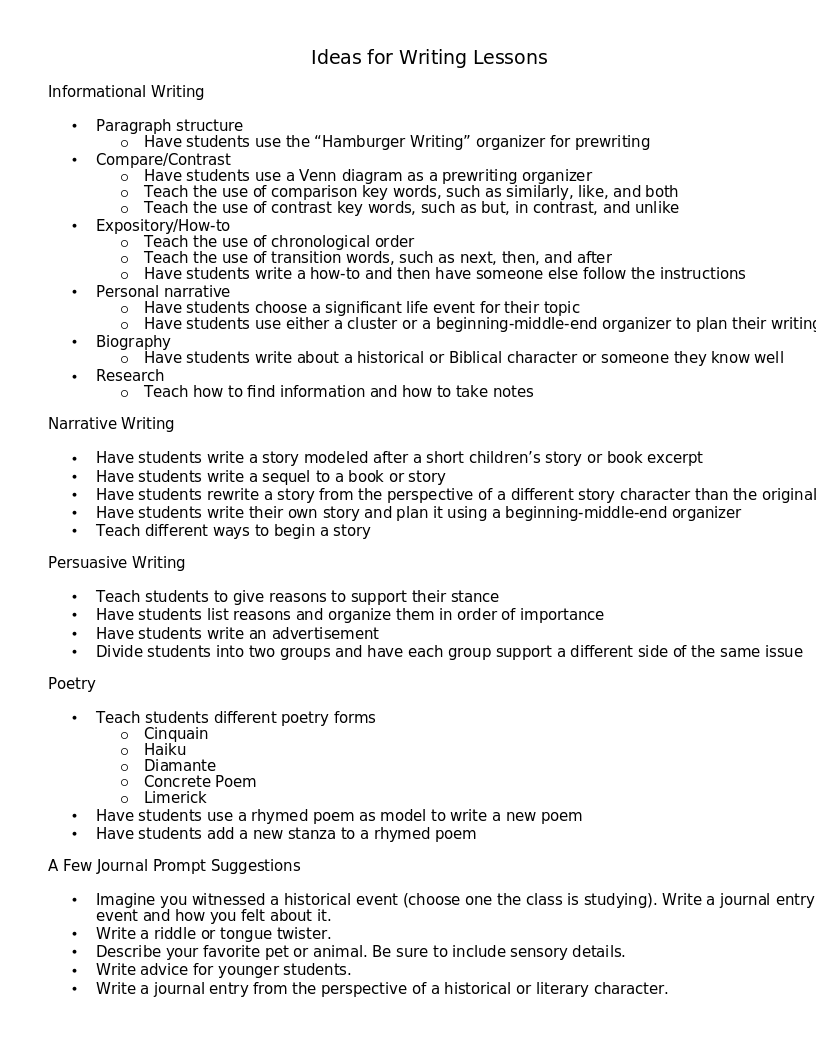 Ideas For Writing Lessons In The Middle Grades The Dock For Learning ideas-for-writing-lessons-in-the-middle-grades-the-dock-for-learning