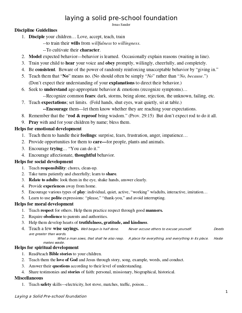 Laying a Solid Pre-School Foundation - The Dock for Learning