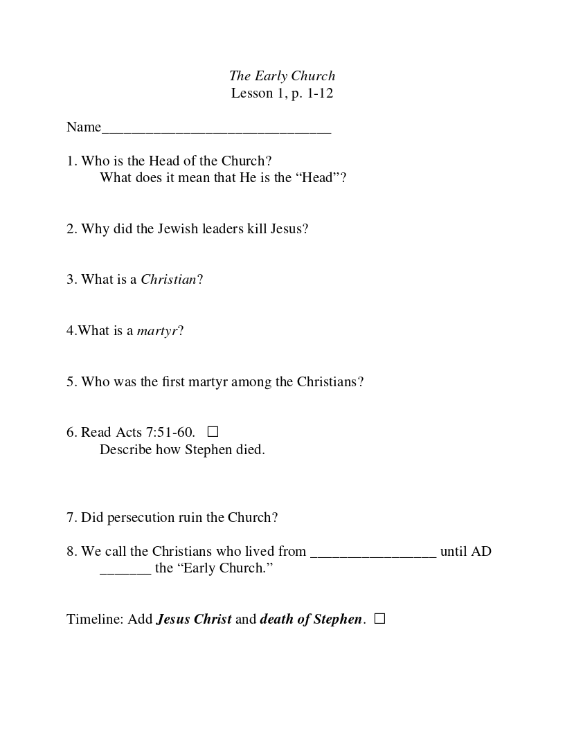Living History Threads Worksheets - The Dock for Learning